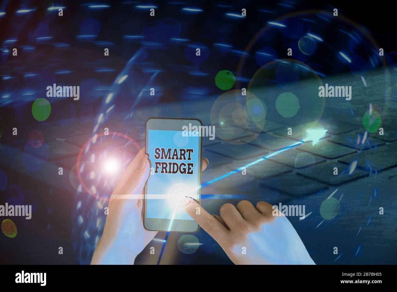 Writing note showing Smart Fridge. Business concept for programmed to ...