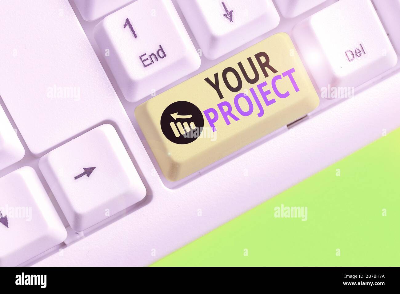 Text sign showing Your Project. Business photo text series of tasks ...