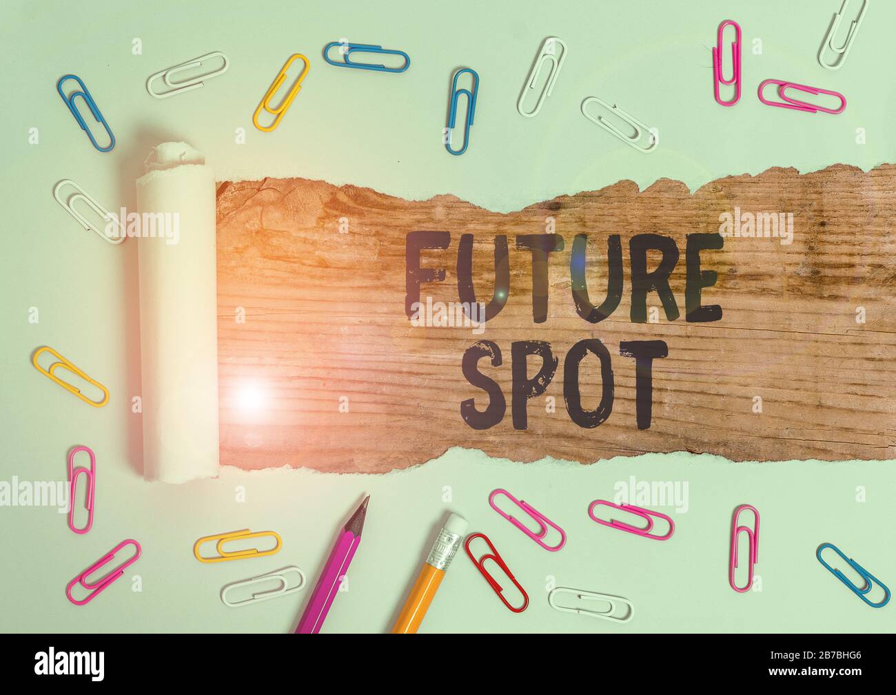 Handwriting text writing Future Spot. Conceptual photo refers to an ...