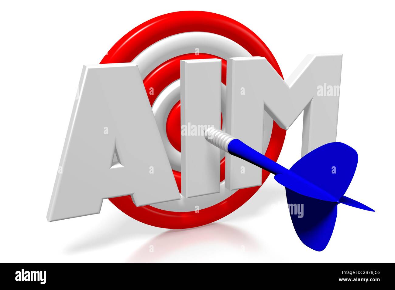 3D word/ darts illustration - aim Stock Photo - Alamy