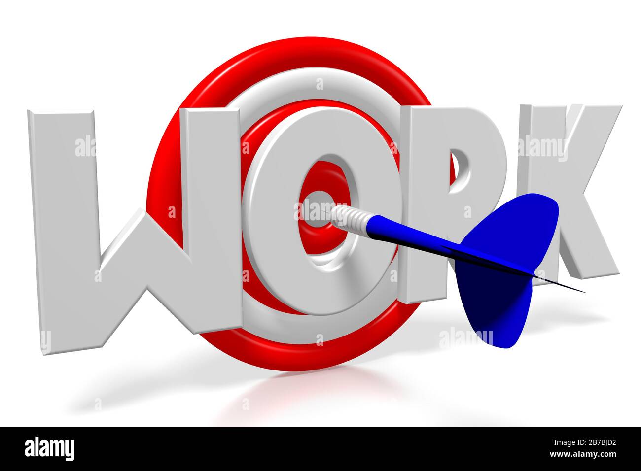 3D word/ darts illustration - work Stock Photo - Alamy