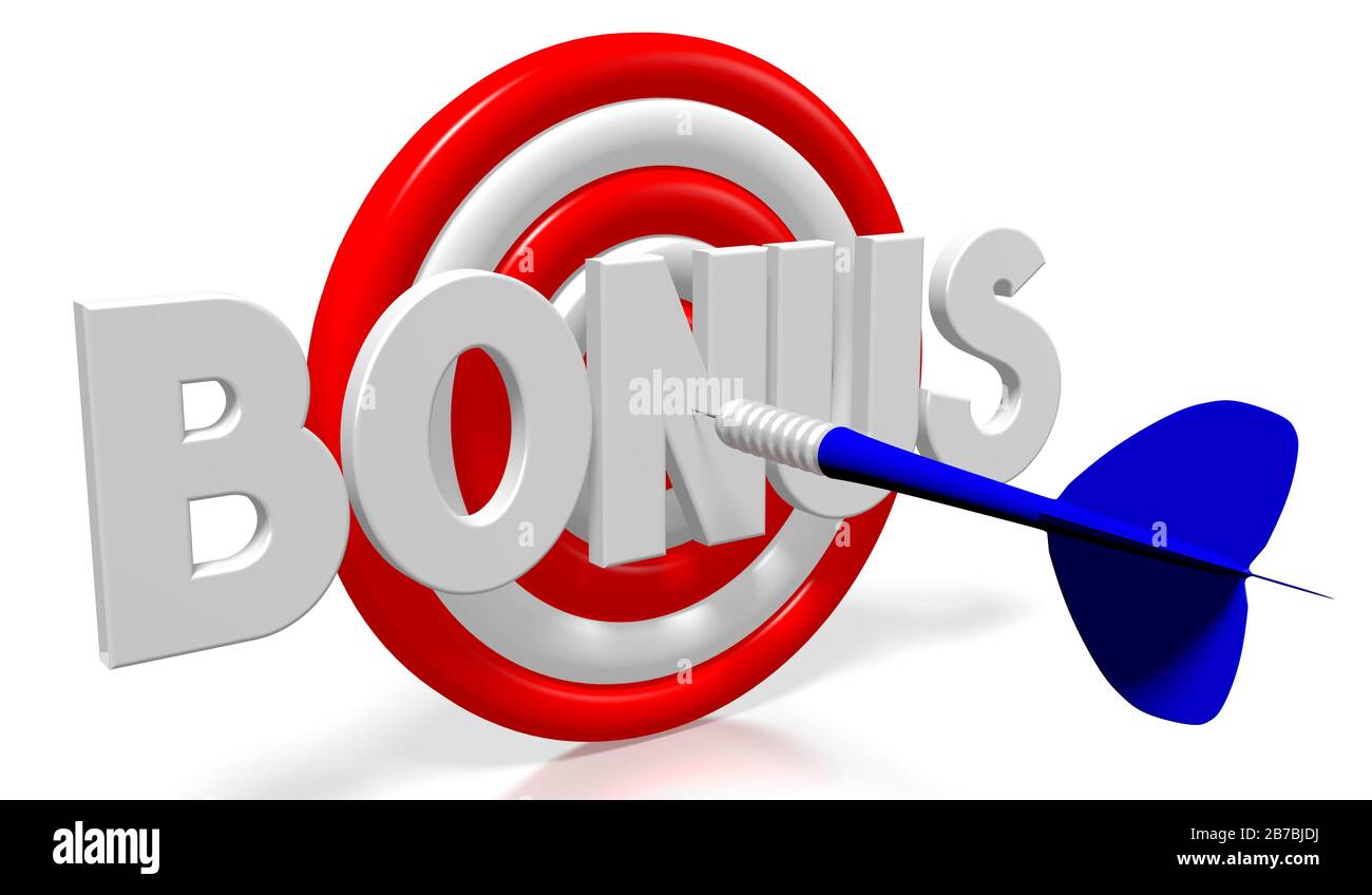 White arrow bonus word hi-res stock photography and images - Alamy