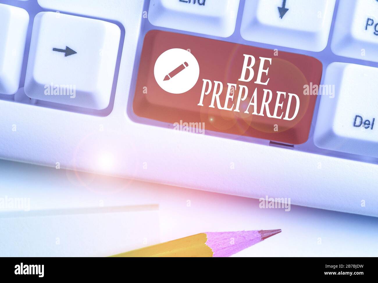 Handwriting text writing Be Prepared. Conceptual photo To make ready ...