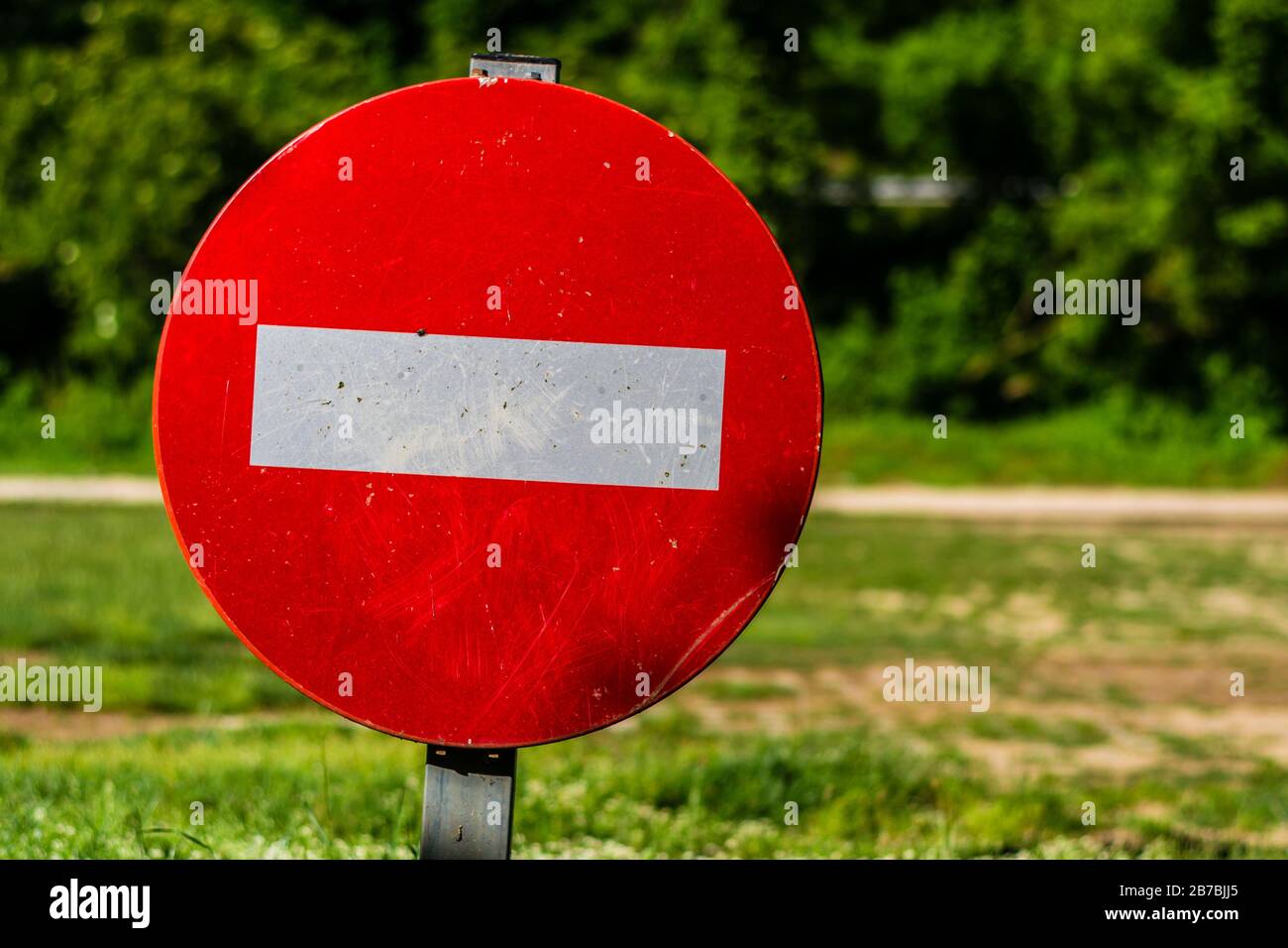 Red circle access prohibited red sign Stock Photo - Alamy