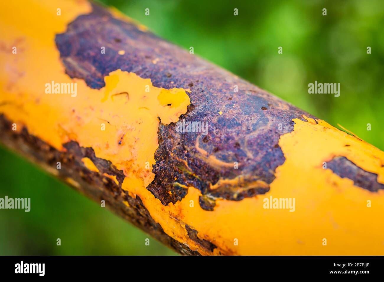 Aged yellow painted metal corrosion (close up Stock Photo - Alamy