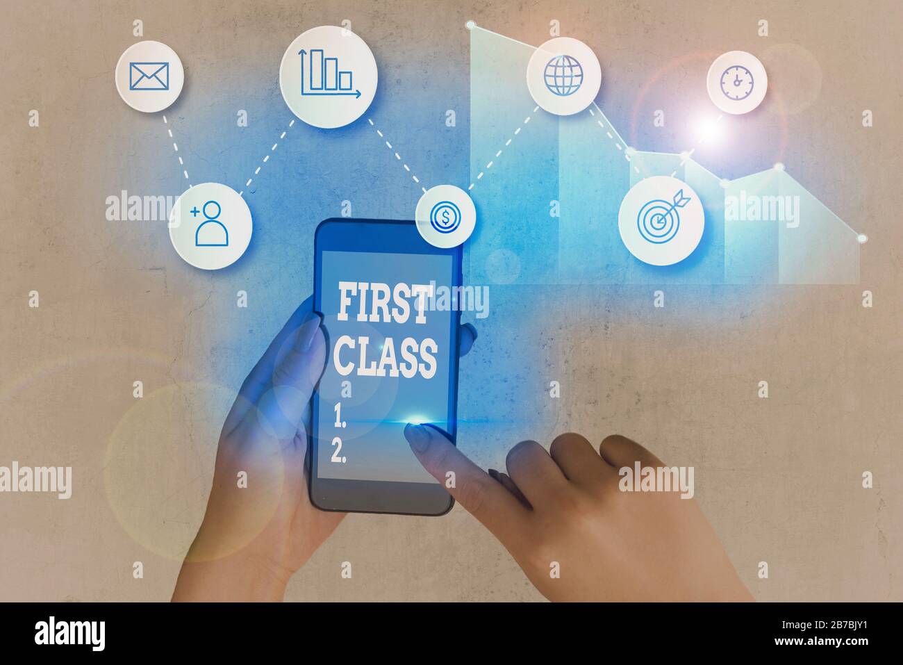 Handwriting text writing First Class. Conceptual photo the most ...