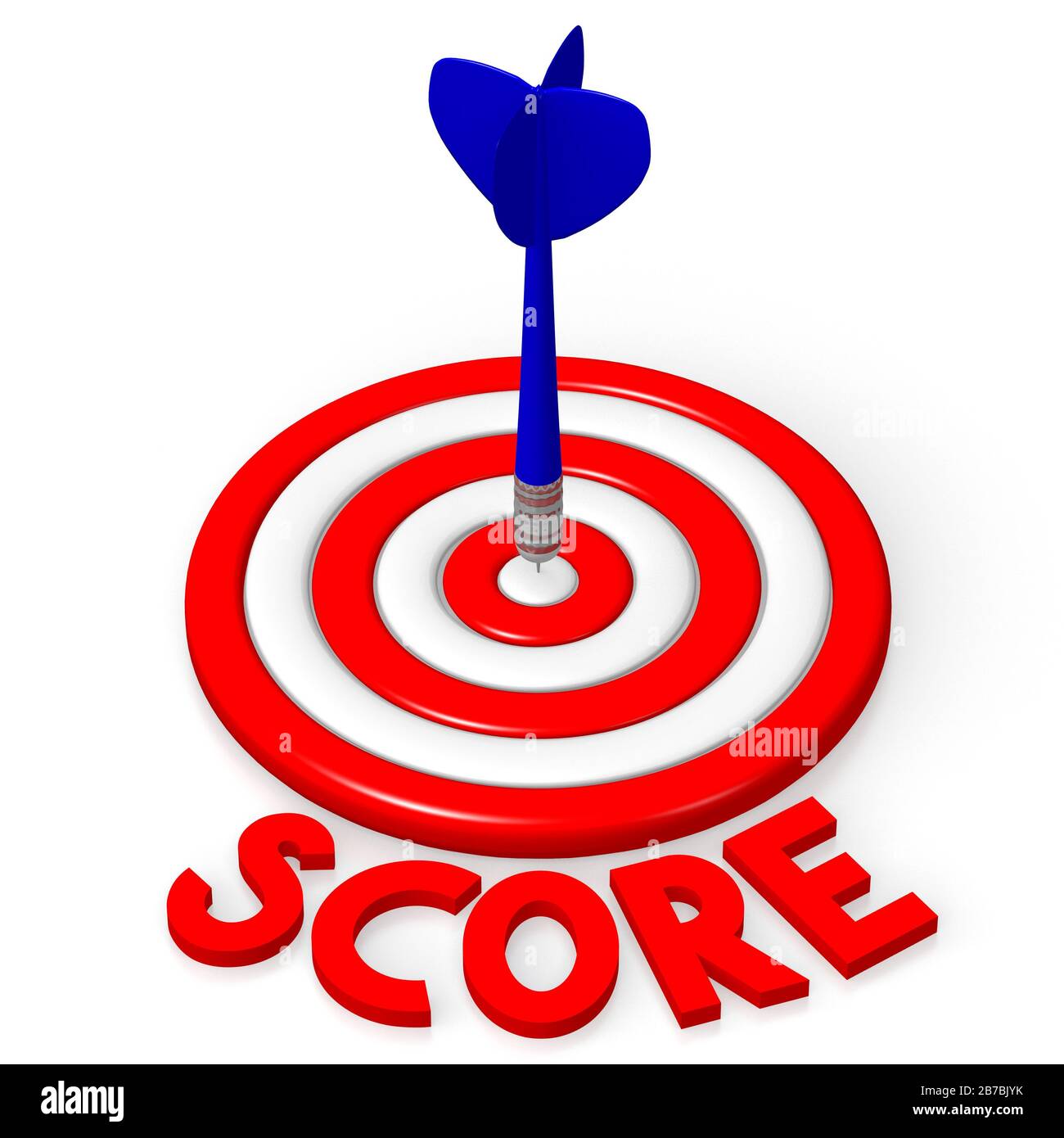 3D word/ darts illustration - score Stock Photo - Alamy
