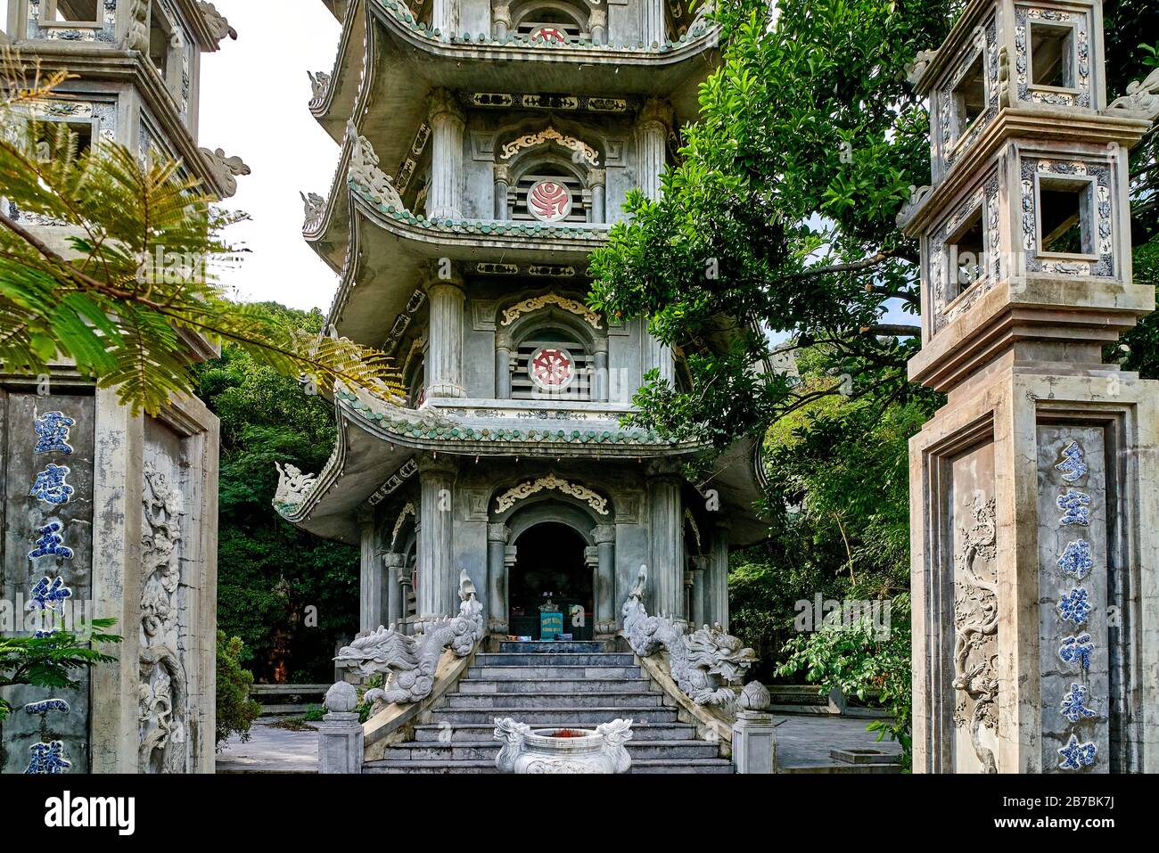 Pagoda on the marble mountains in Danang, Vietnam Stock Photo - Alamy