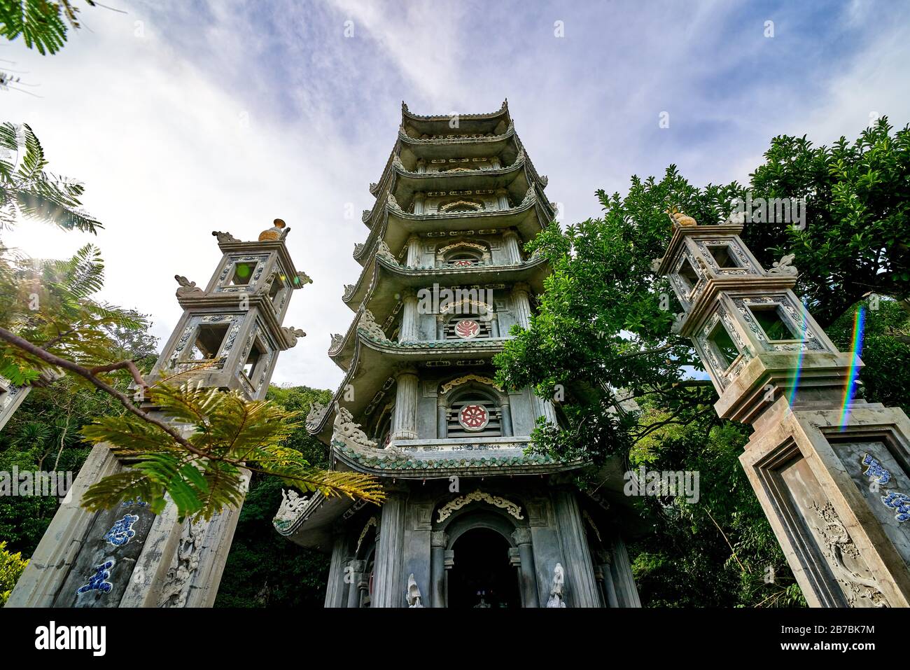Pagoda on the marble mountains in Danang, Vietnam Stock Photo - Alamy