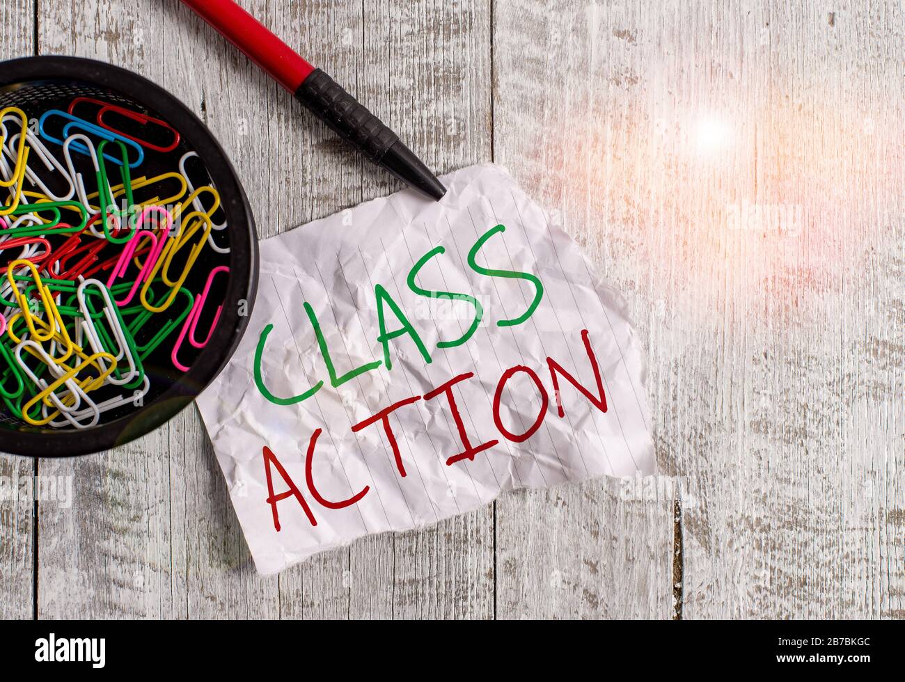 Handwriting text writing Class Action. Conceptual photo lawsuit filed ...