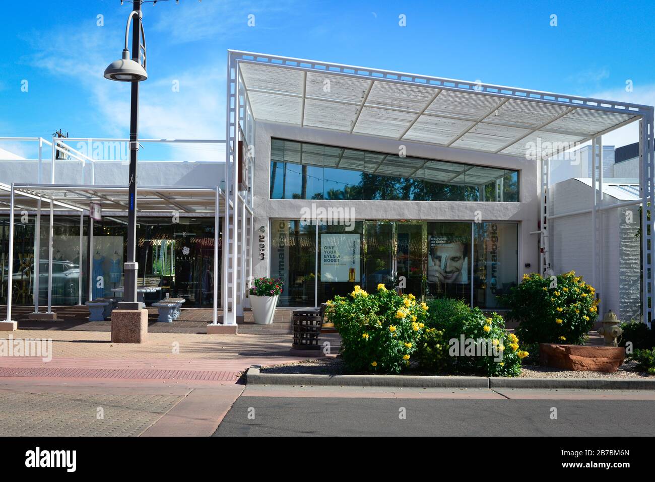Entrance to a historic building remodel into an industrial modern ...