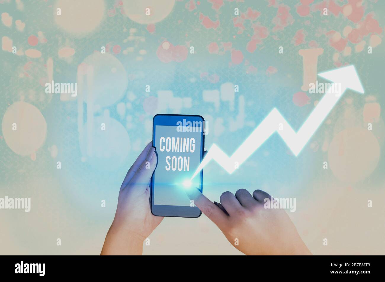Handwriting text Coming Soon. Conceptual photo something is going to ...