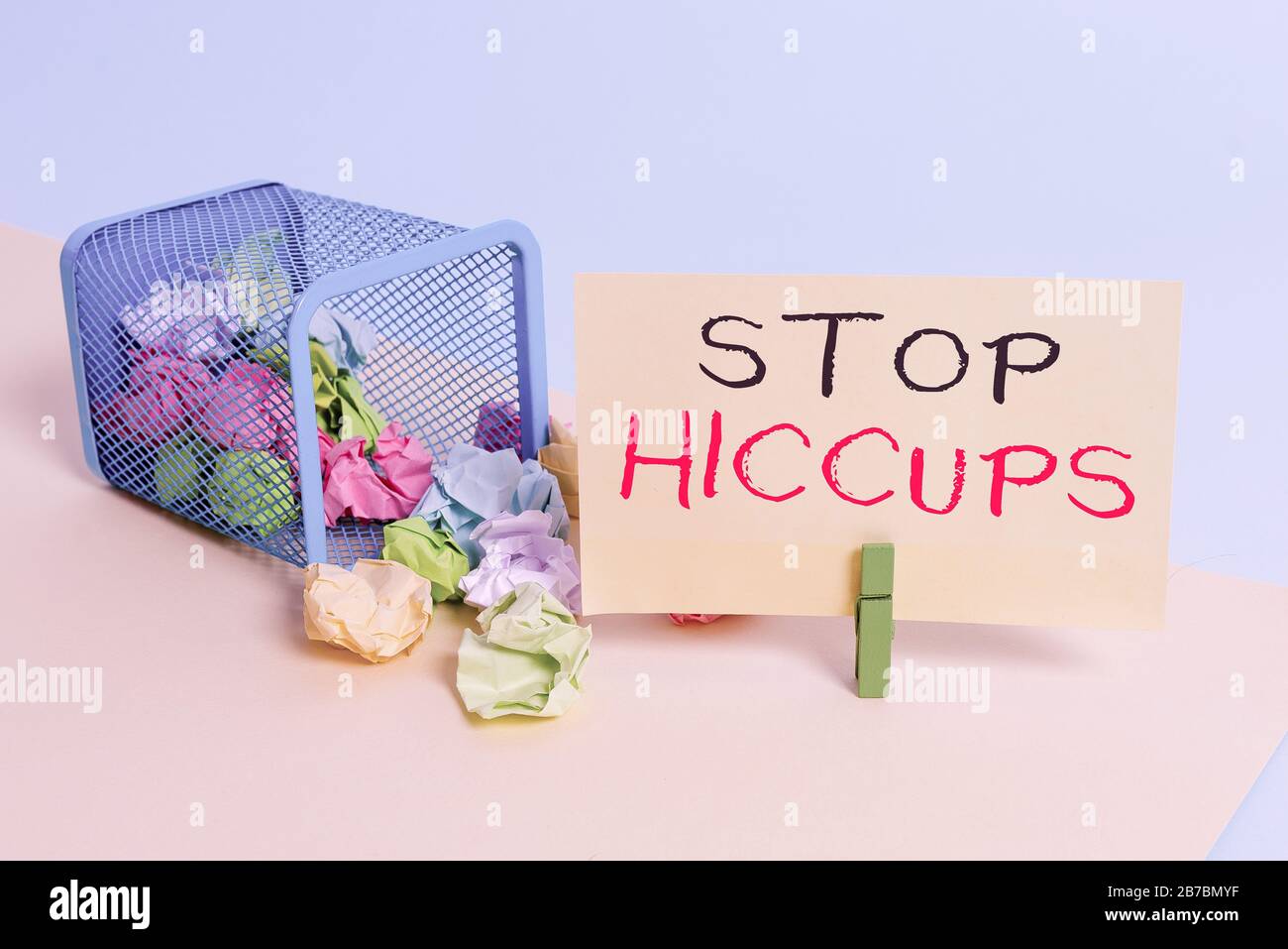 Handwriting text writing Stop Hiccups. Conceptual photo get rid of the ...