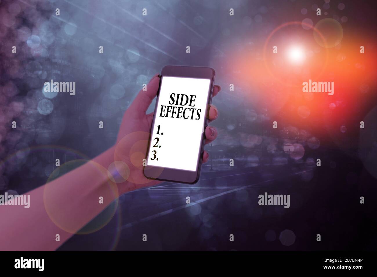 Text sign showing Side Effects. Business photo text secondary ...