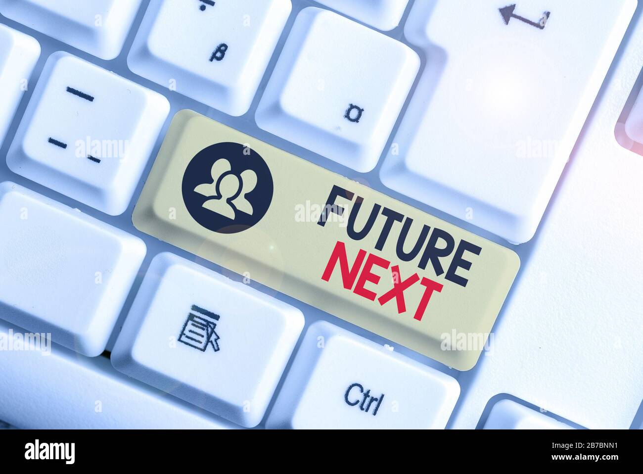 Writing note showing Future Next. Business concept for Set of mental ...