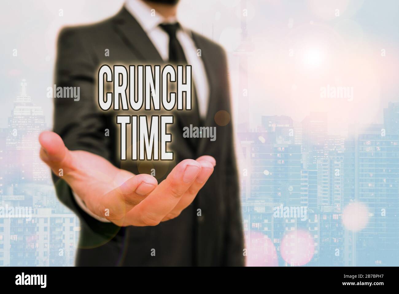 Conceptual hand writing showing Crunch Time. Concept meaning period ...