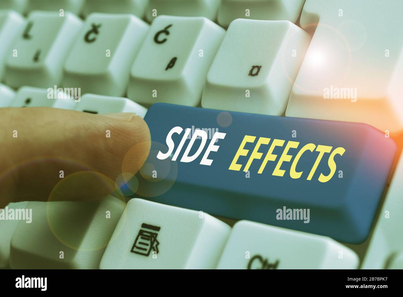 Text sign showing Side Effects. Business photo text secondary ...
