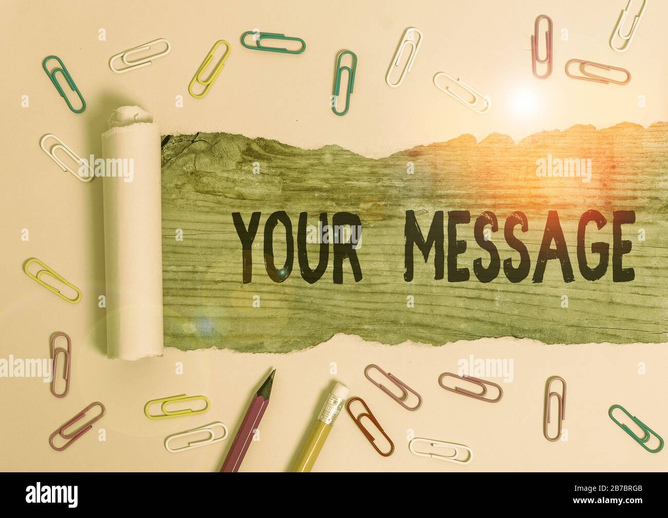 Writing note showing Your Message. Business concept for piece of ...