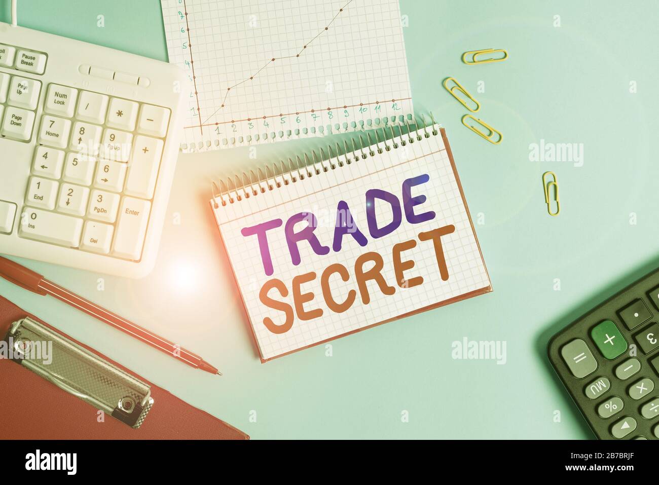 Writing note showing Trade Secret. Business concept for technique used ...