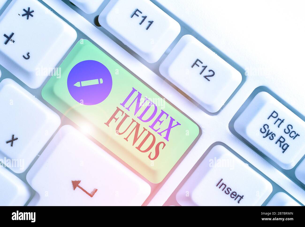 Handwriting text writing Index Funds. Conceptual photo mutual fund ...