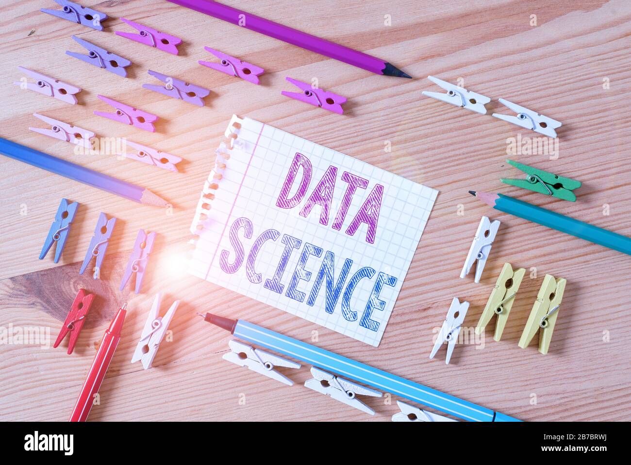 Writing note showing Data Science. Business concept for multidisciplinary field that uses ...