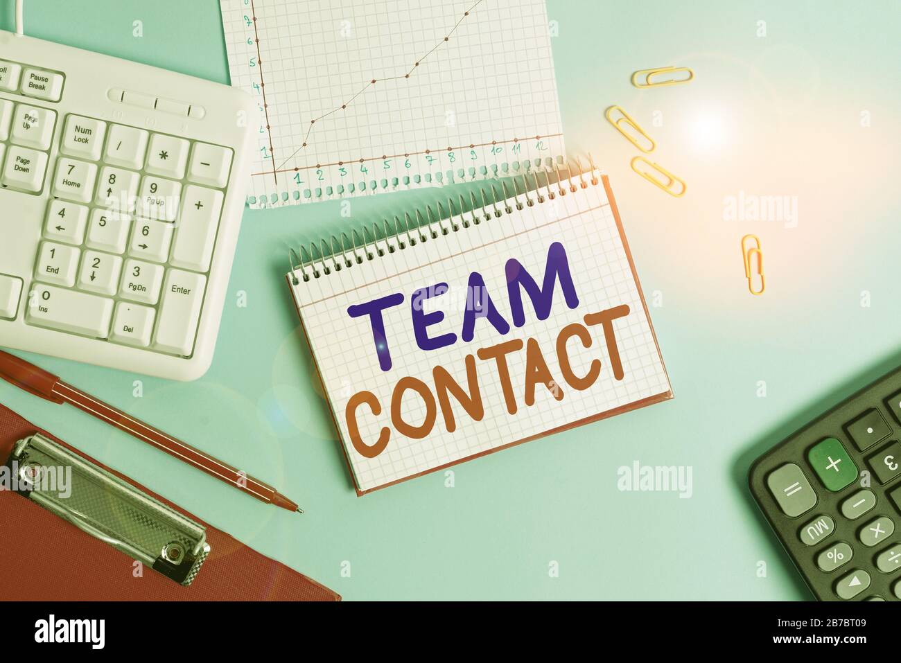 Writing note showing Team Contact. Business concept for The interaction ...