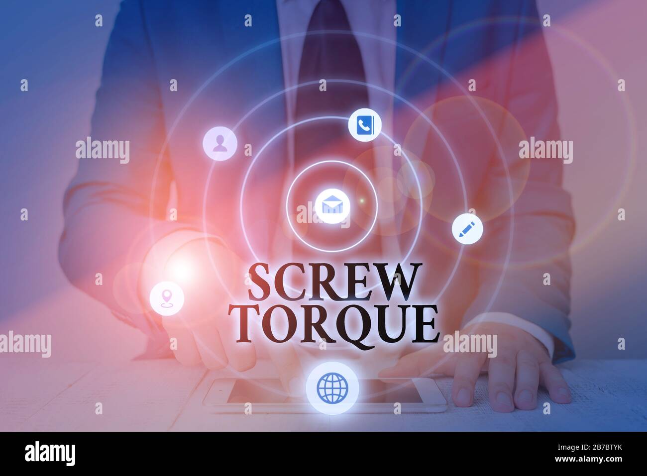 Text sign showing Screw Torque. Business photo text measure of the ...