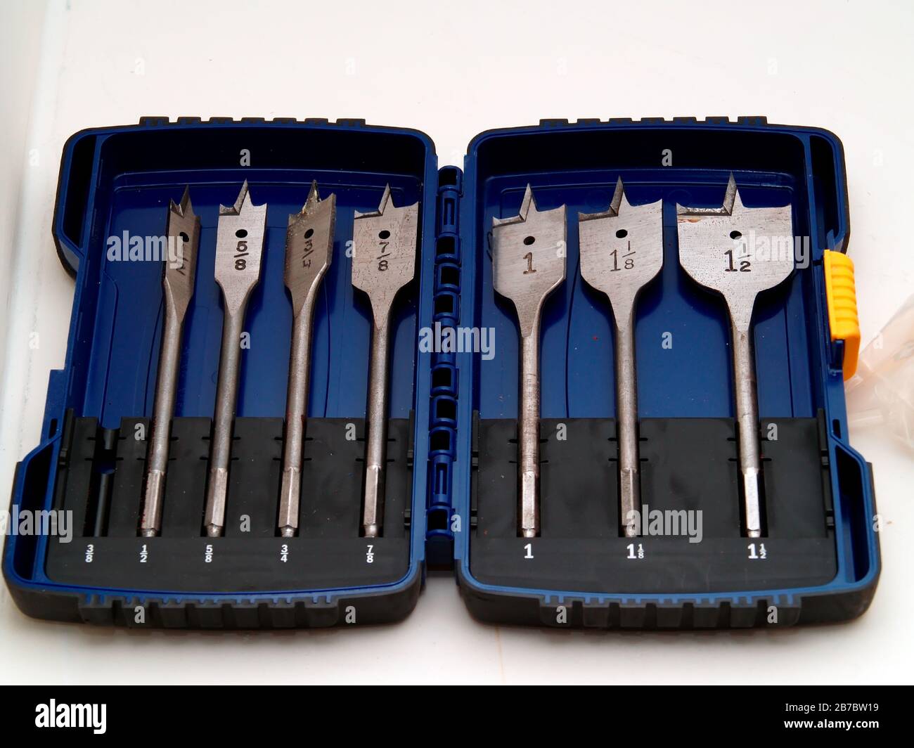 A tool pack of spade drill bits for wood drilling. This pack is one bit ...