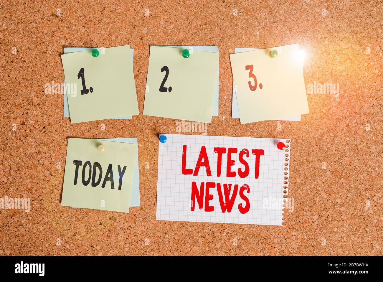 Writing note showing Latest News. Business concept for information that ...