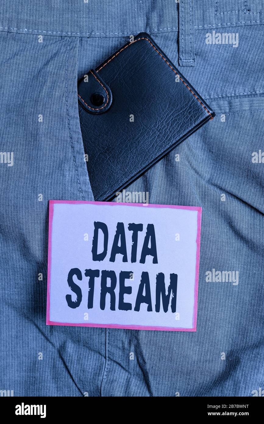 Text sign showing Data Stream. Business photo text sequence of ...
