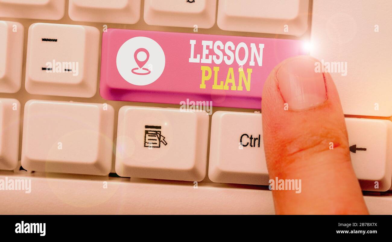 Handwriting text Lesson Plan. Conceptual photo a teacher s is detailed ...