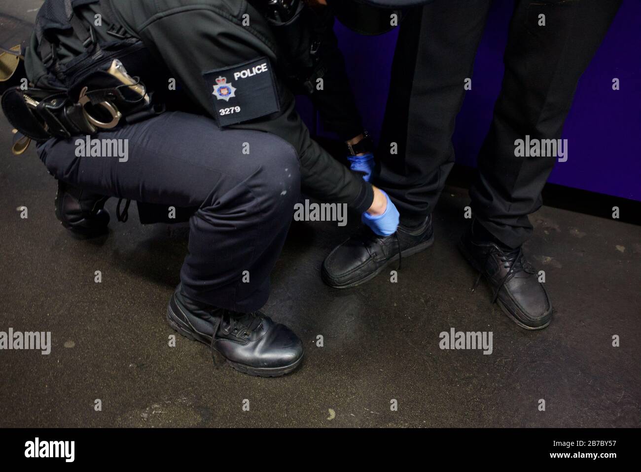 28 February 2020, London, UK British Transport police (BTP) in ...