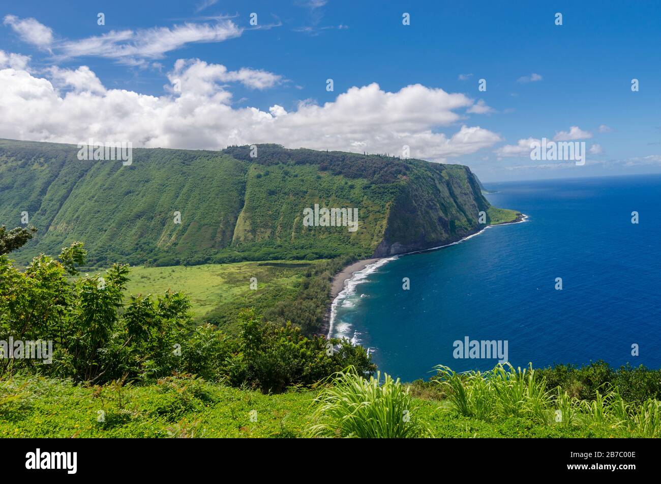 Beautiful Waipio valley in Big Island in Hawaii USA Stock Photo - Alamy