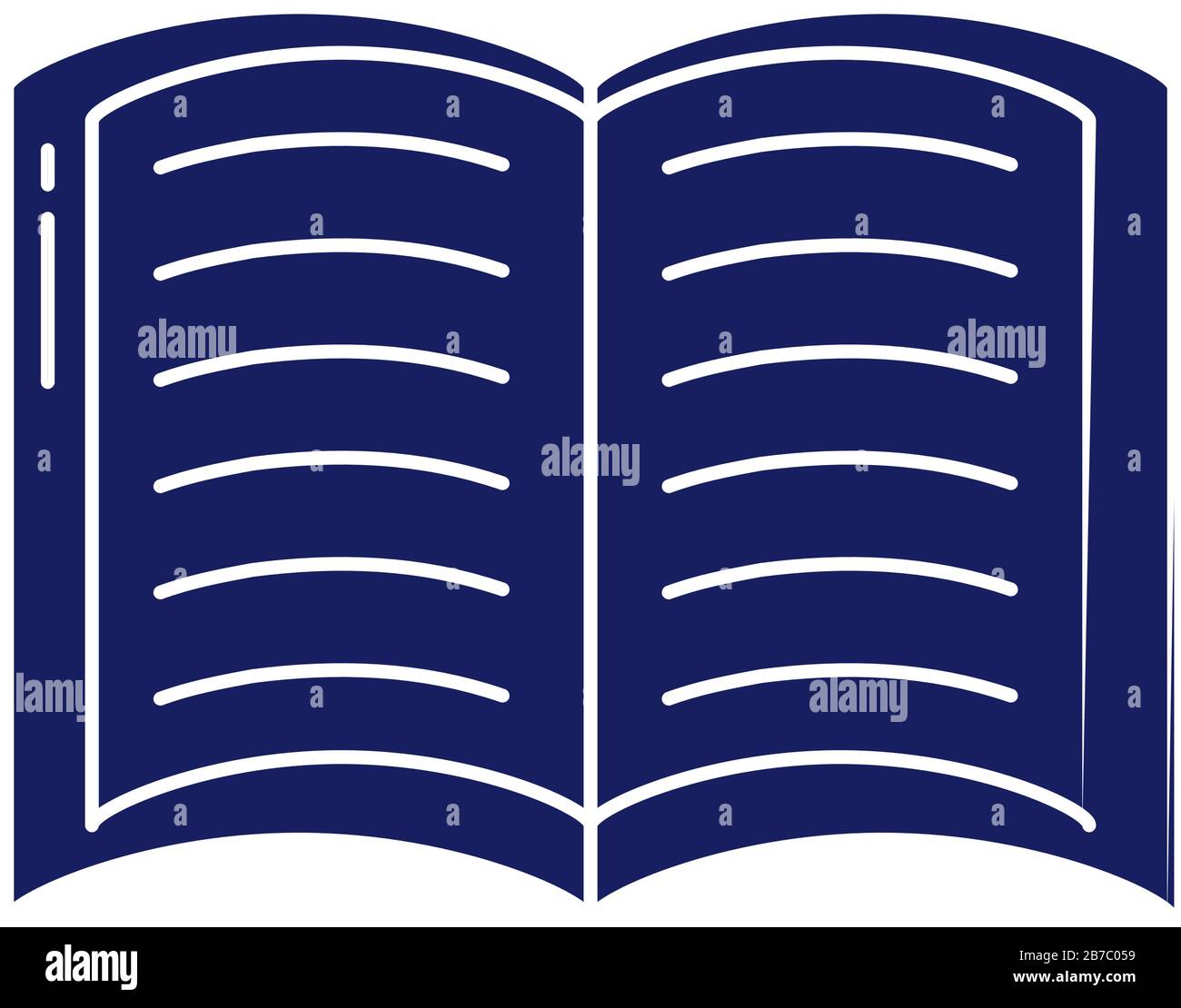 open book, silhouette style icon vector illustration design Stock ...