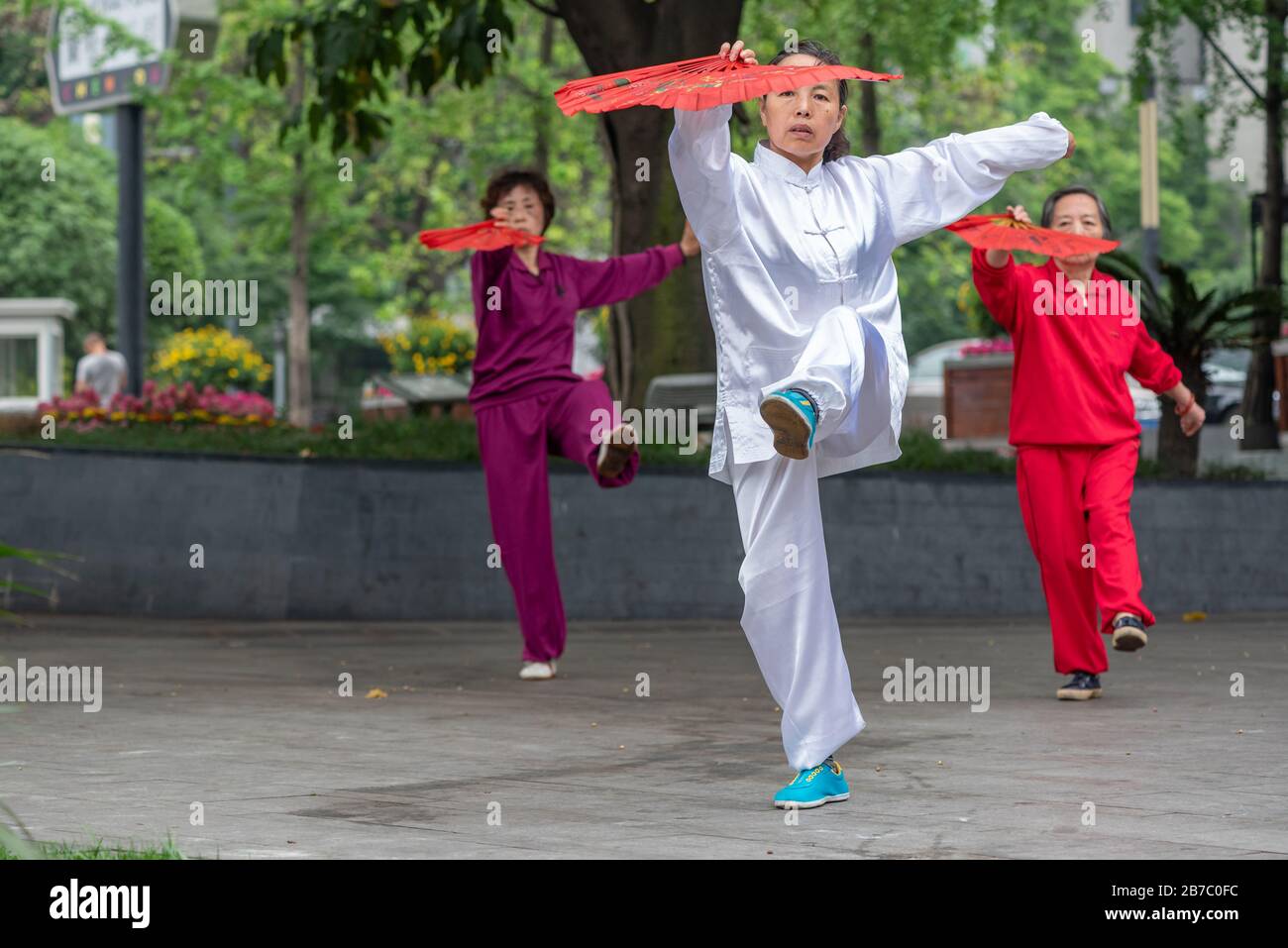 Taiji fan hi-res stock photography and images - Alamy