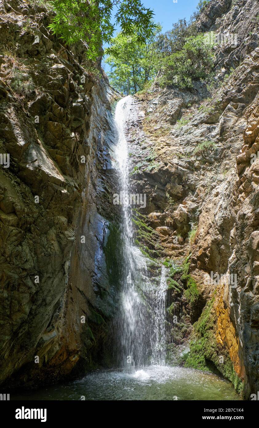 The Millomeris waterfall - the highest natural waterfalls on the Cyprus ...
