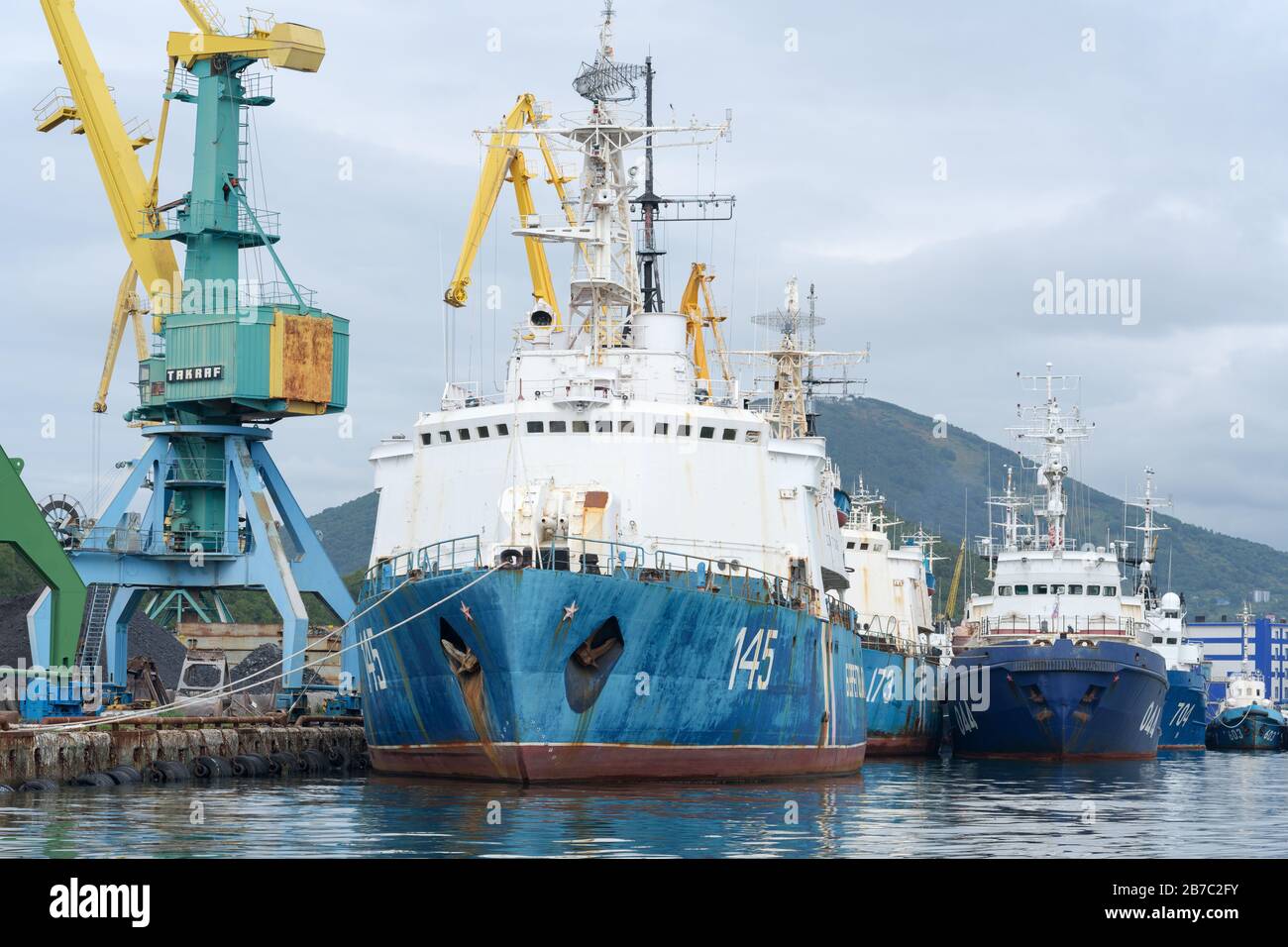 Group of warships Coast Guard of Border Guard Service of Russian FSB ...