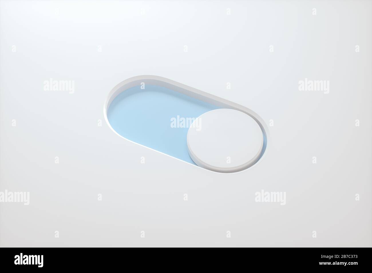 Slide switch and touch button, science and technology, 3d rendering ...