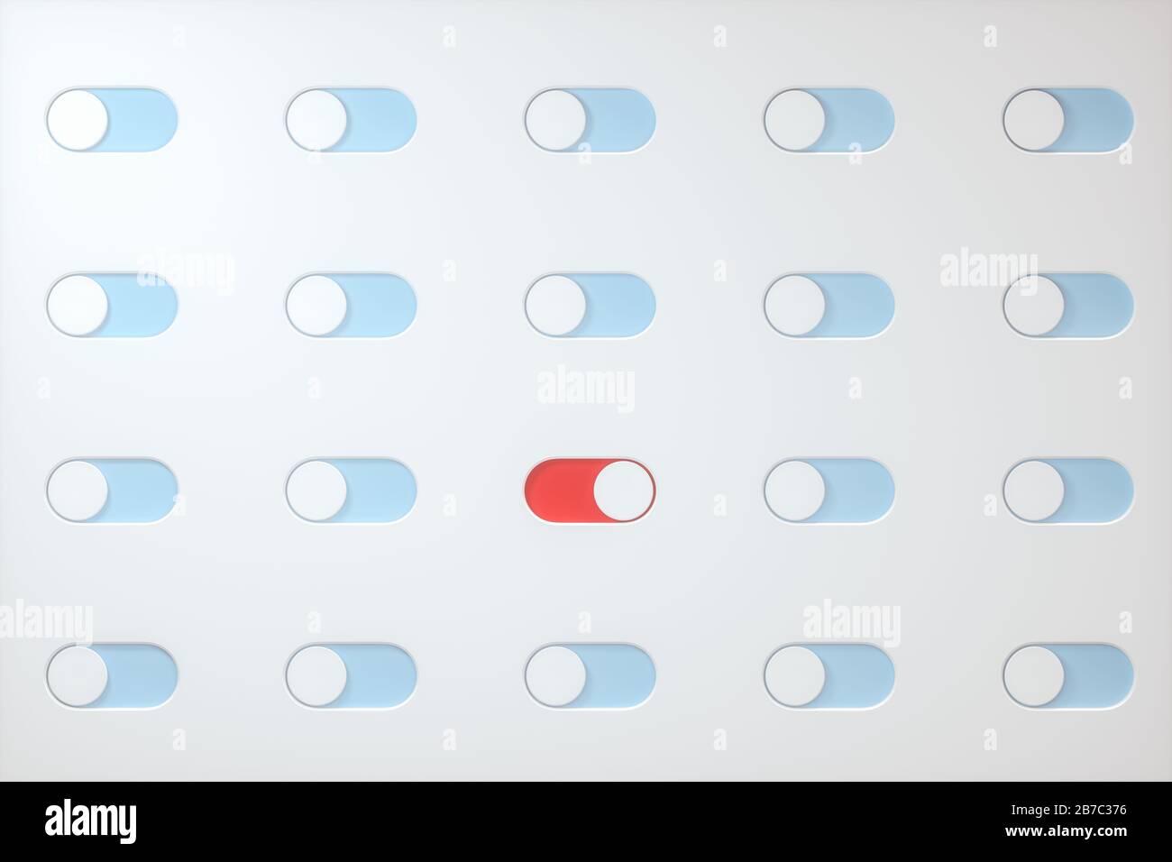 Slide switch and touch button, science and technology, 3d rendering ...