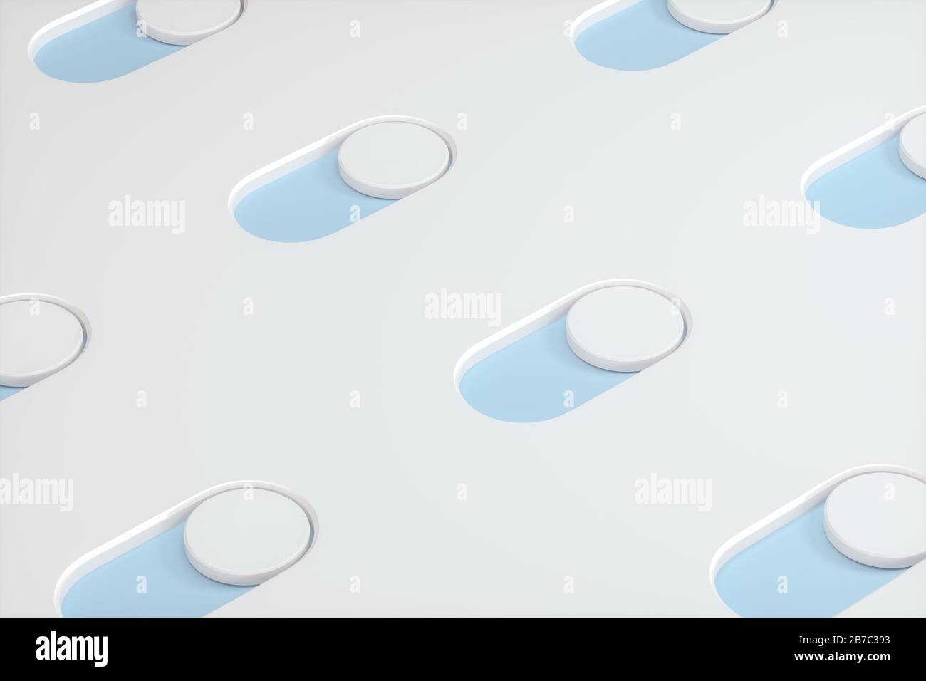 Slide switch and touch button, science and technology, 3d rendering ...