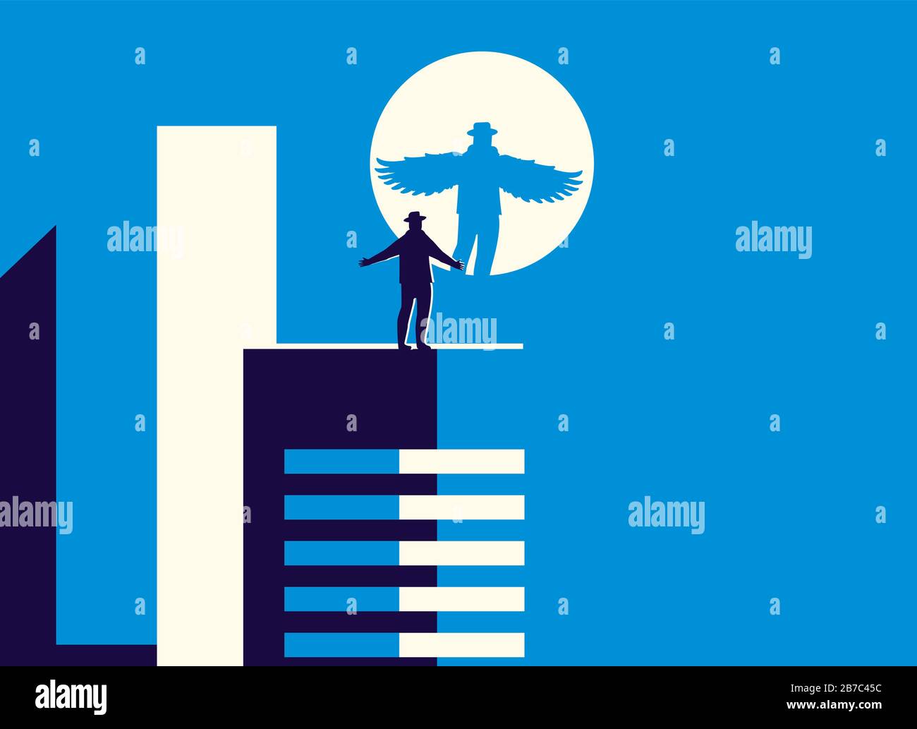 Man light wings Stock Vector Images - Alamy