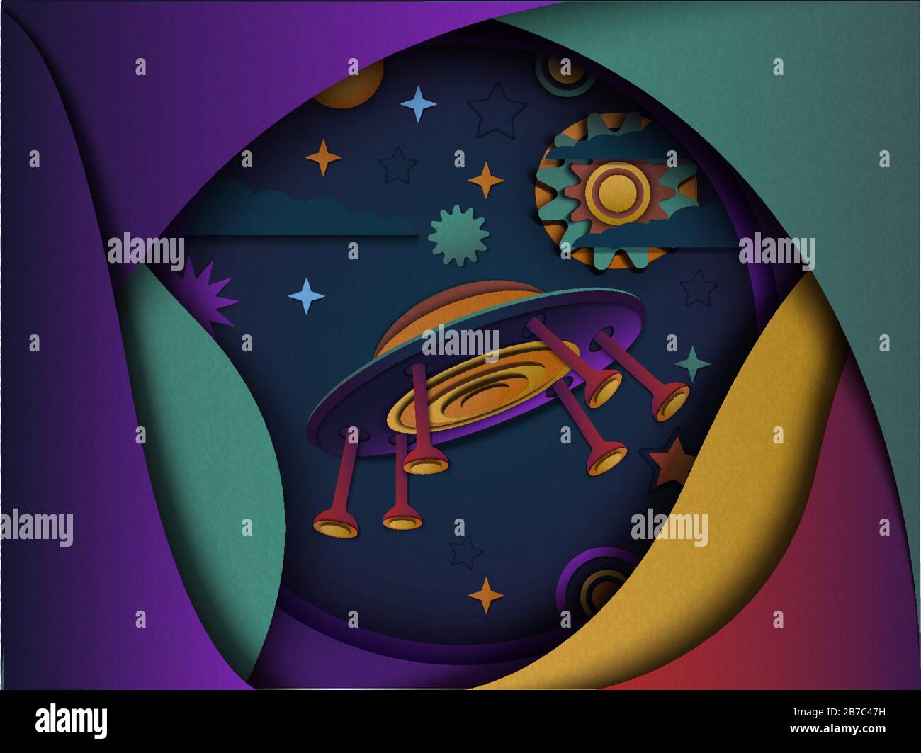 Art concept sci fi space Stock Vector Images - Alamy