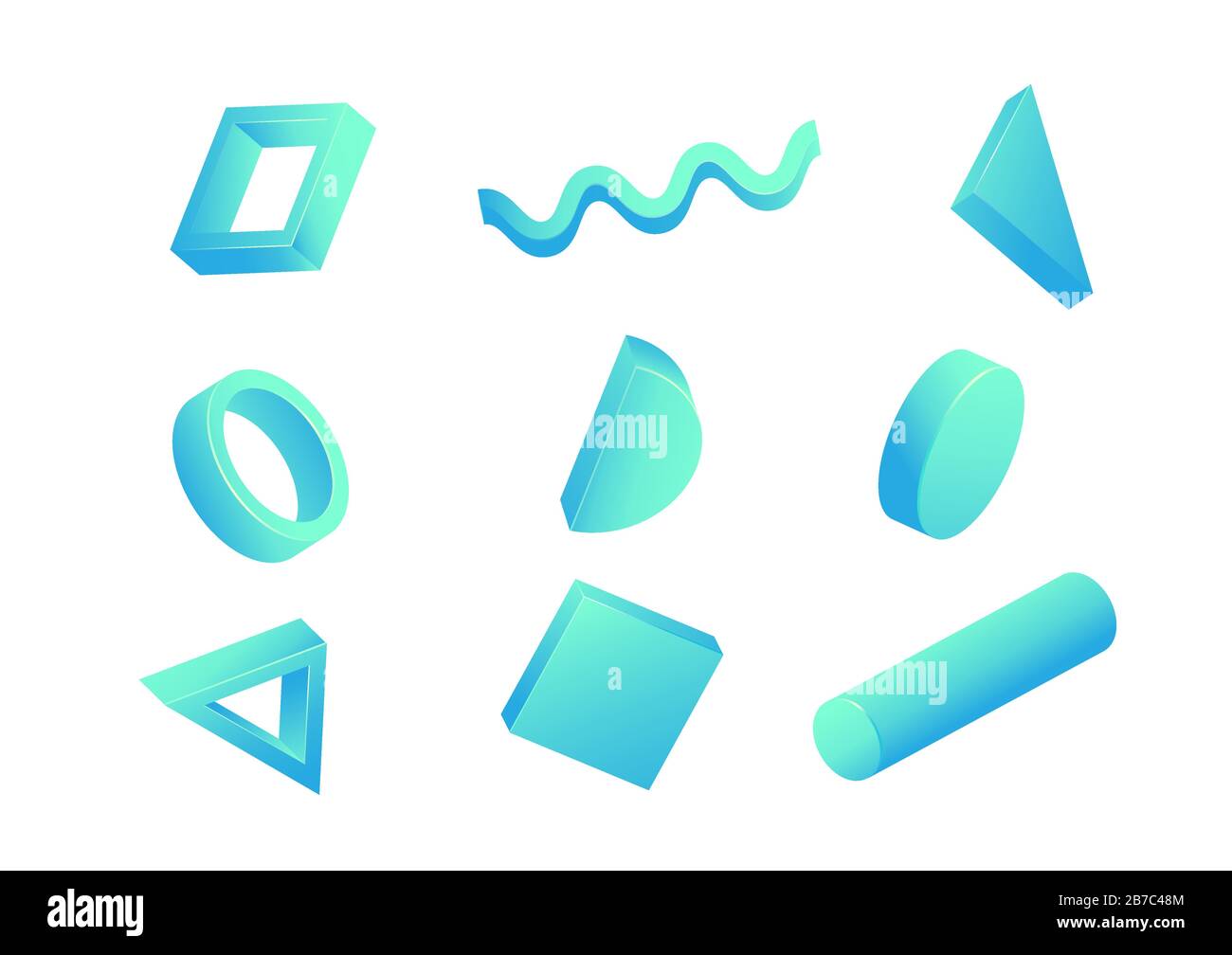 Set of various dynamic geometric shapes Stock Vector Image & Art - Alamy