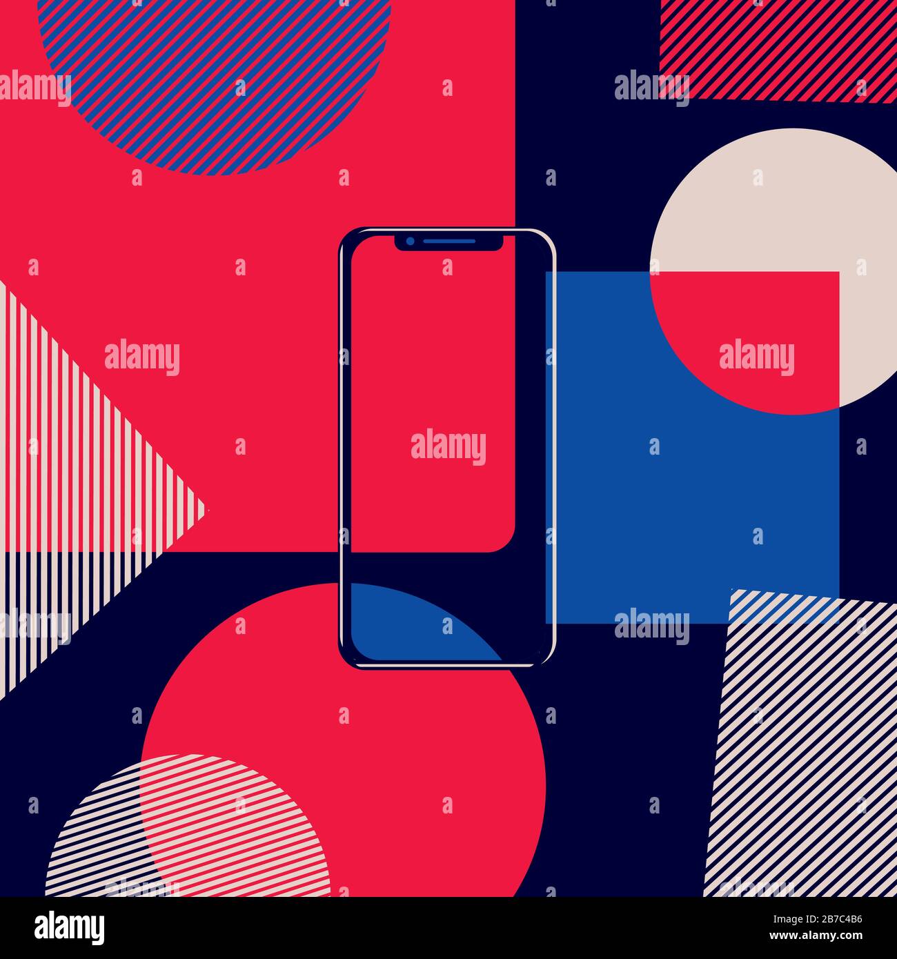 Modern mobile display Stock Vector Images - Alamy