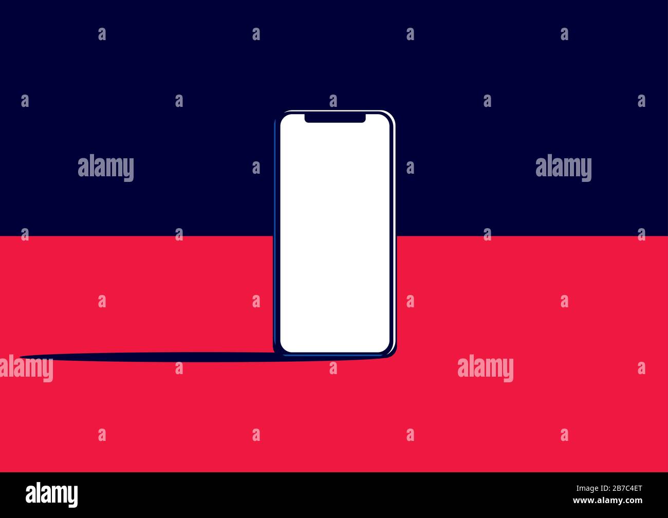 Empty screen smartphone mockup Stock Vector Images - Alamy