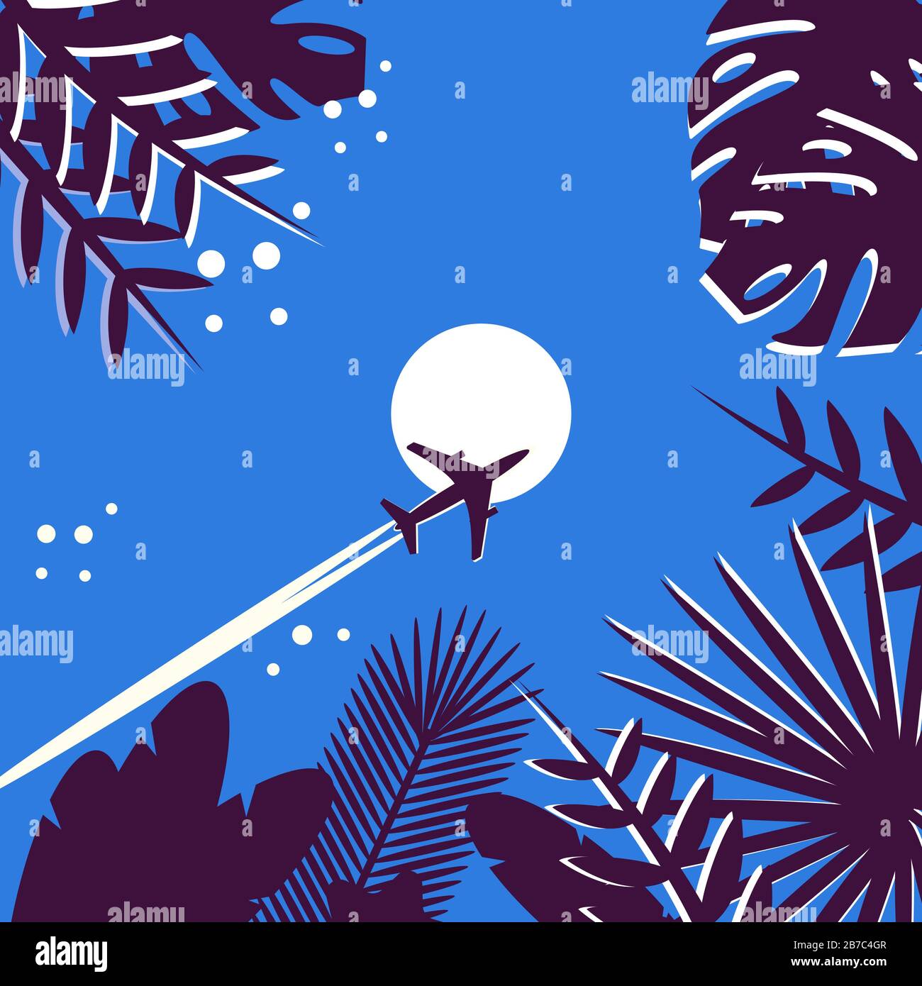 Plane in sky Stock Vector Images - Alamy