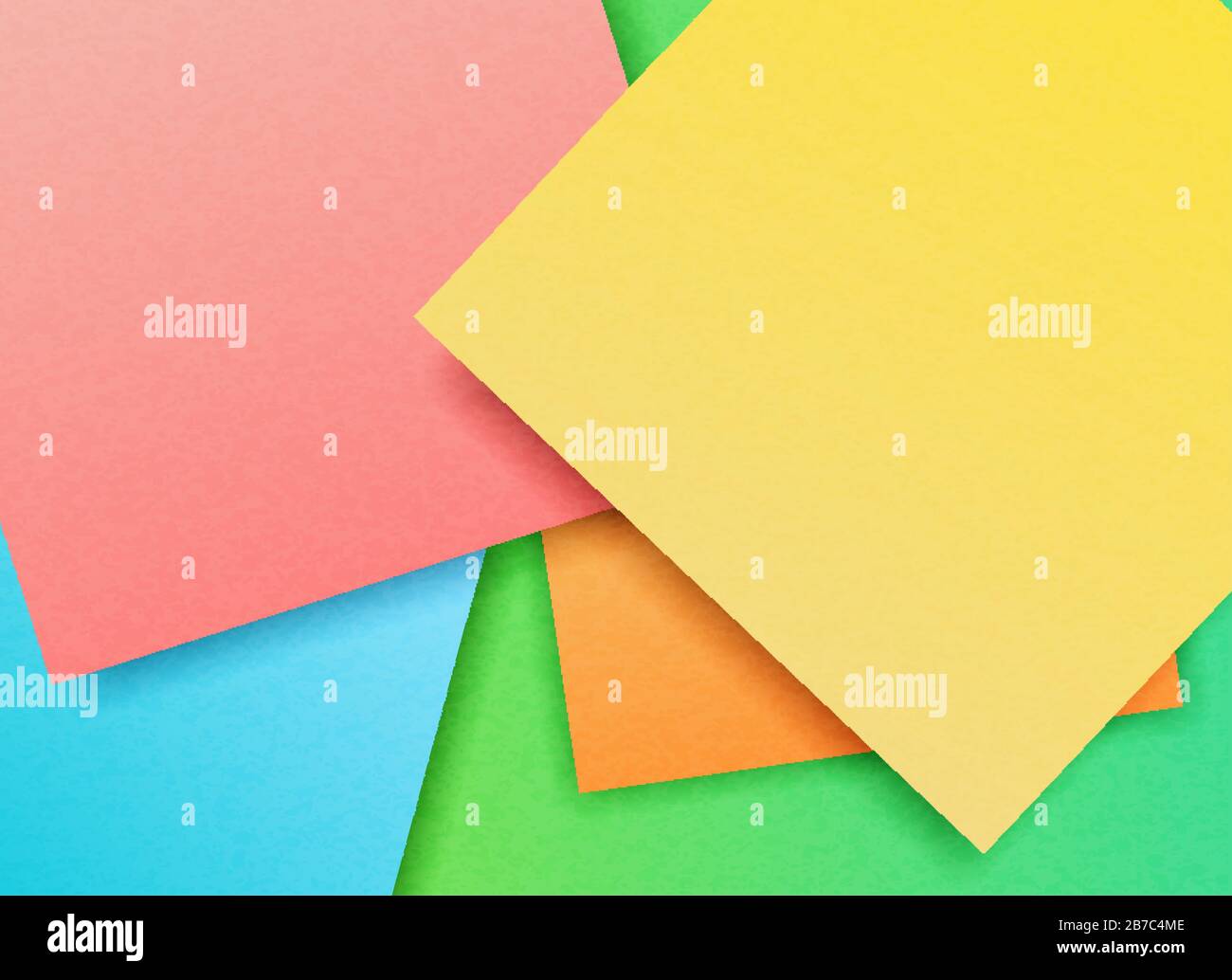 Vector illustration of multicolored craft paper Stock Vector Image ...