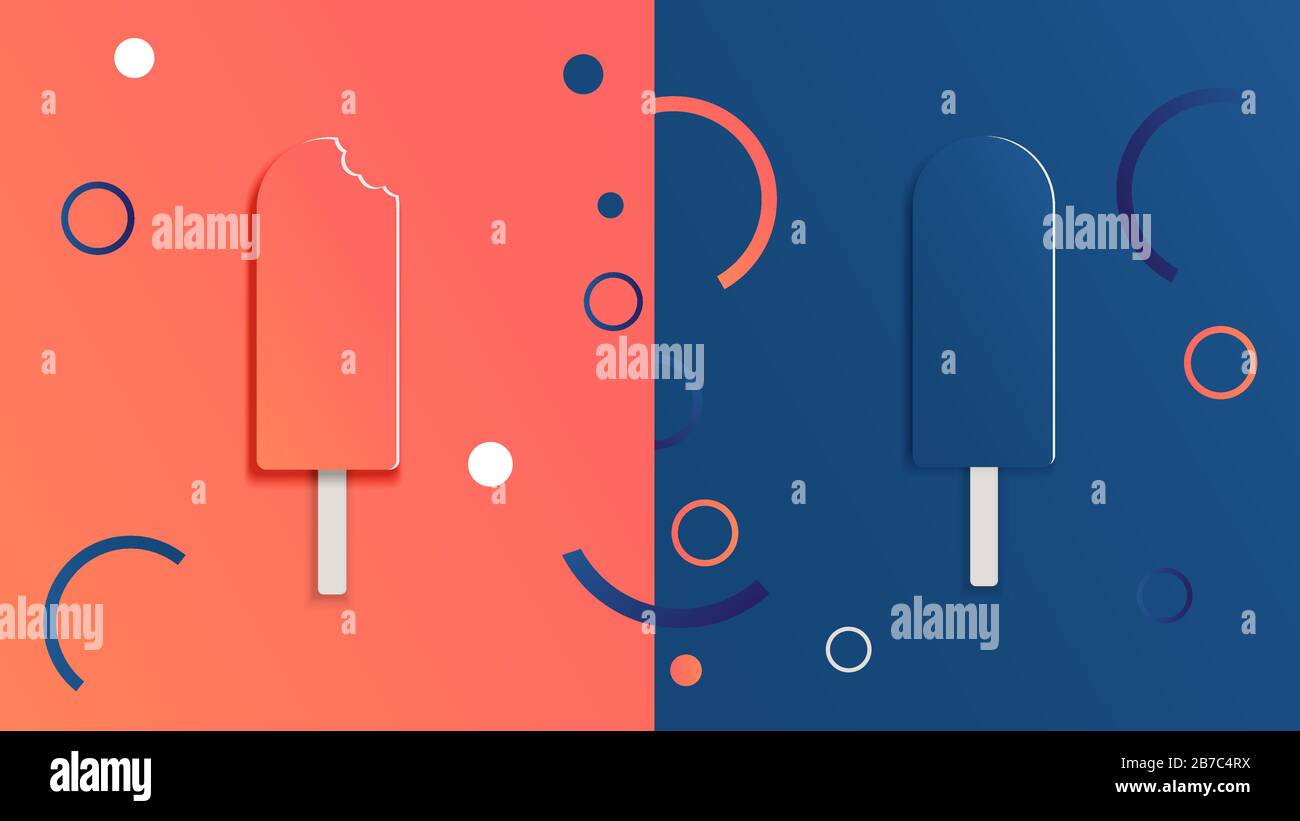 Abstract background with two ice creams Stock Vector Image & Art - Alamy
