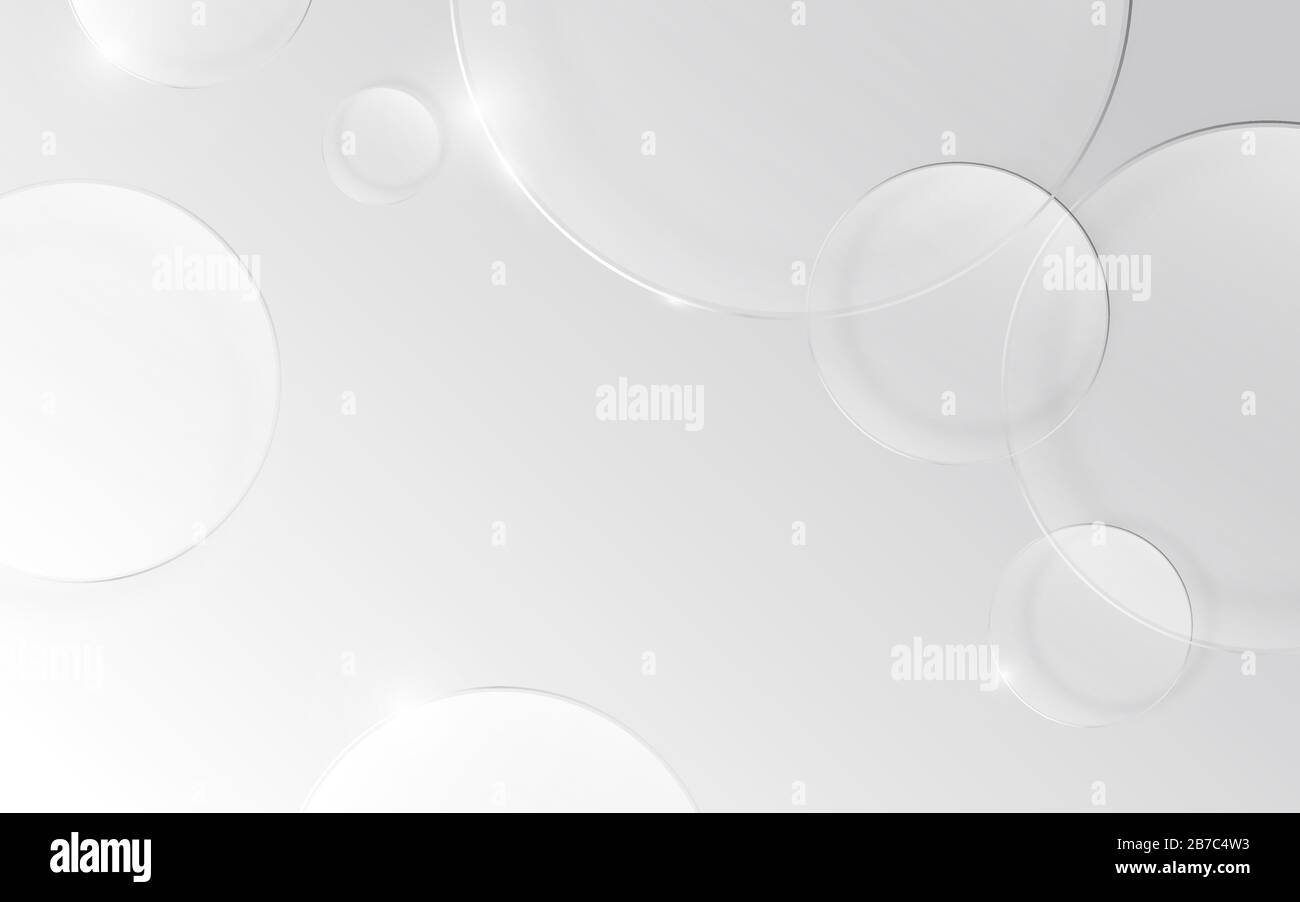 Abstract circles glass on white background. Modern circle design ...