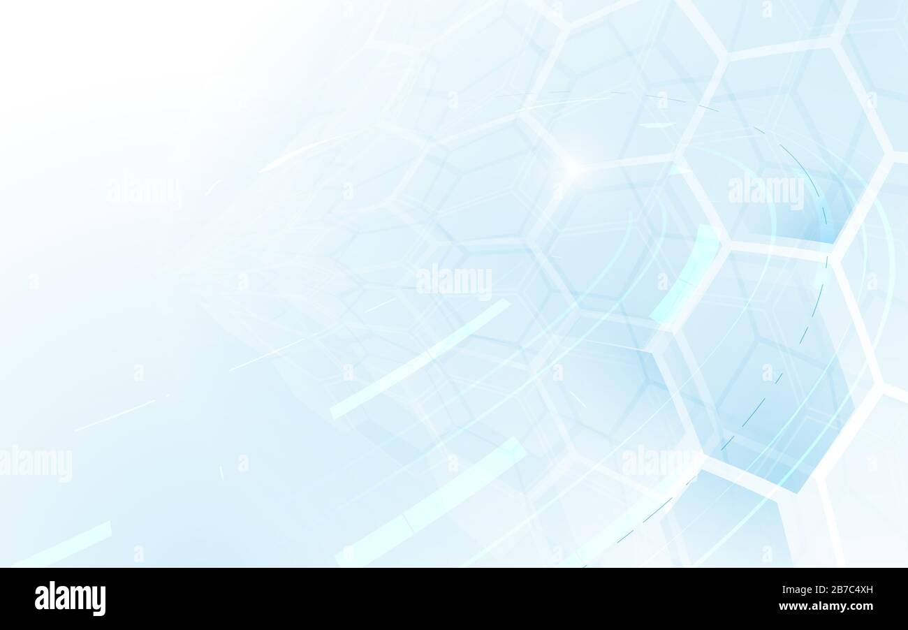 Abstract technology digital hi tech hexagons concept background. Space for your text Stock ...